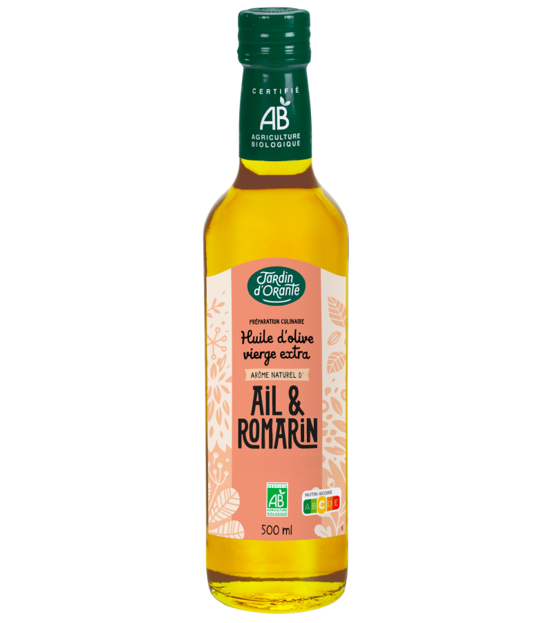 Huile d'olive vierge extra BIO saveur Ail & Romarin 50 cl - Reitzel France